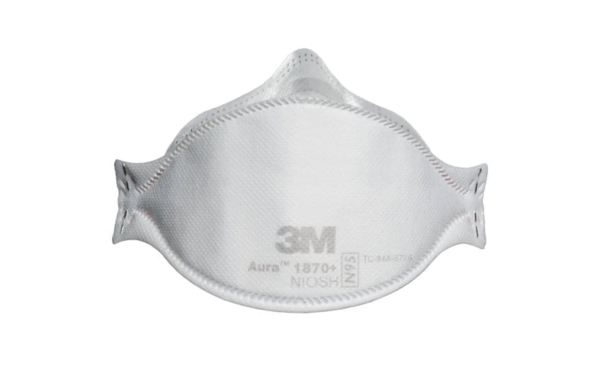 3M 1870+ AURA™ Healthcare Particulate Respirator & Surgical N95 Mask ...
